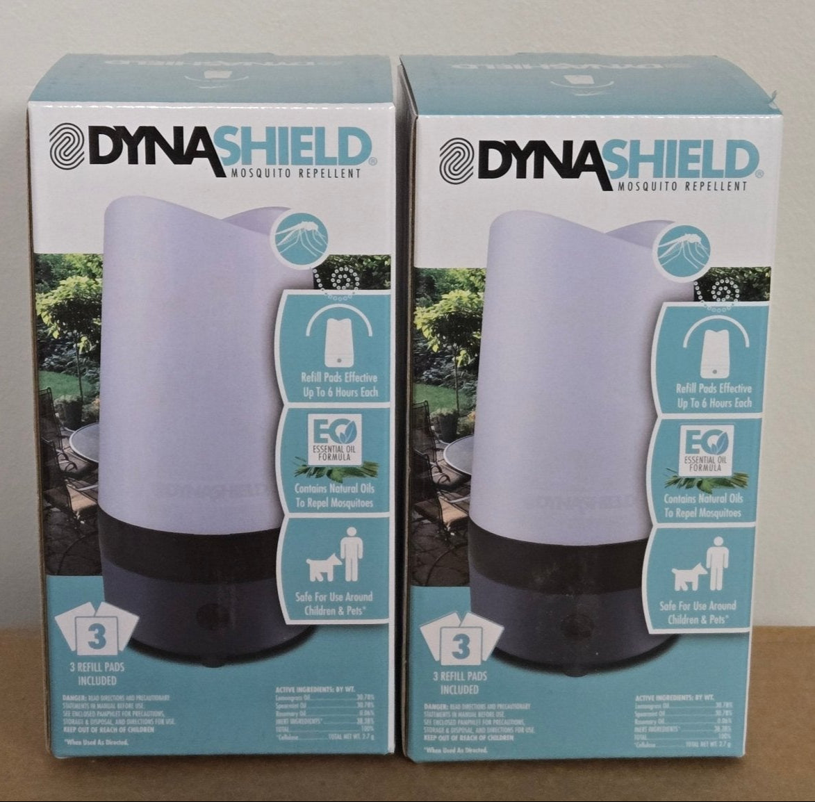 Dynatrap Lot of 2x DynaShield Mosquito Repellent DS1000-OC 3-refill re