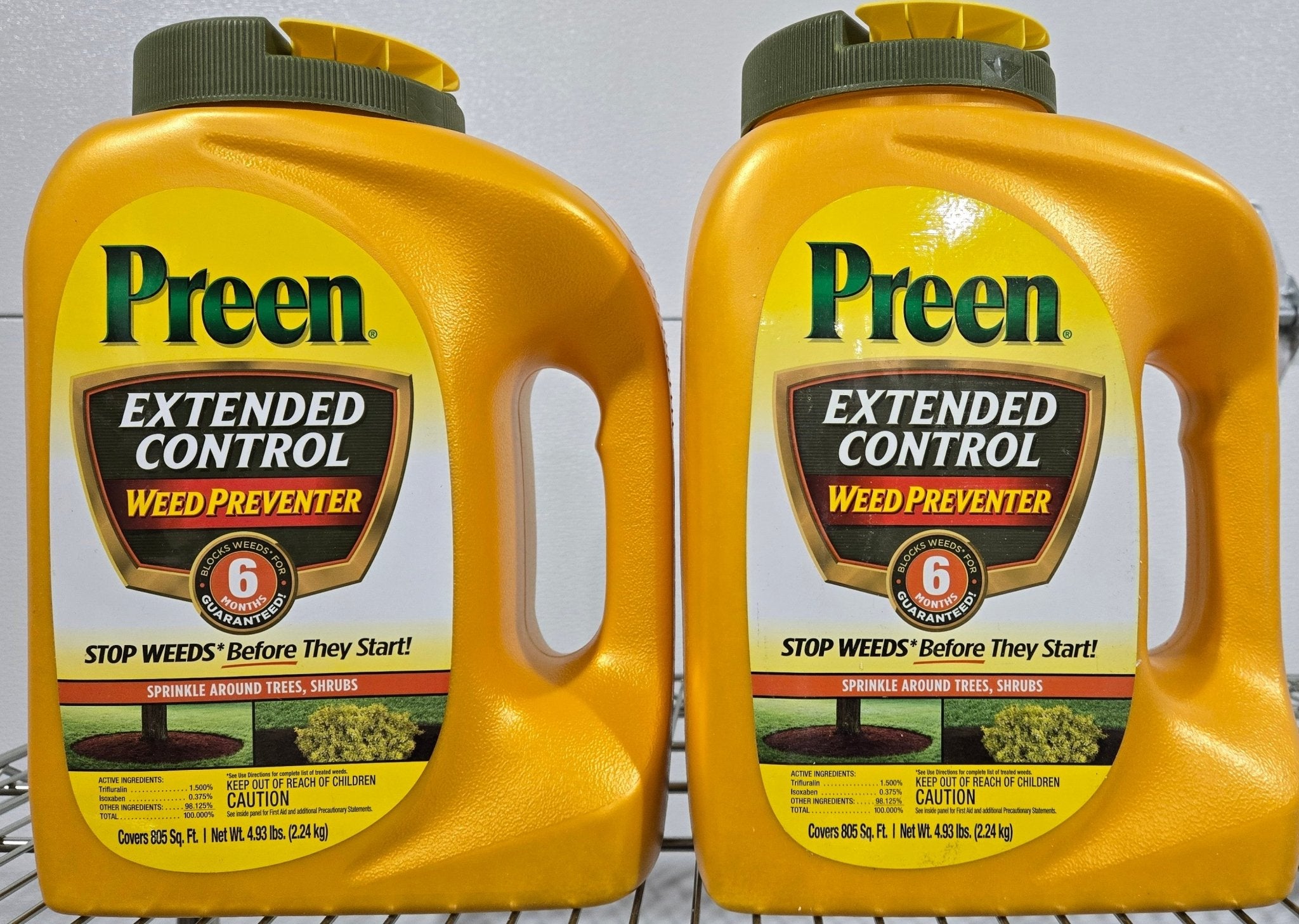 Preen Lot of 2x 4.93 lbs. Extended Control Weed Preventer Garden