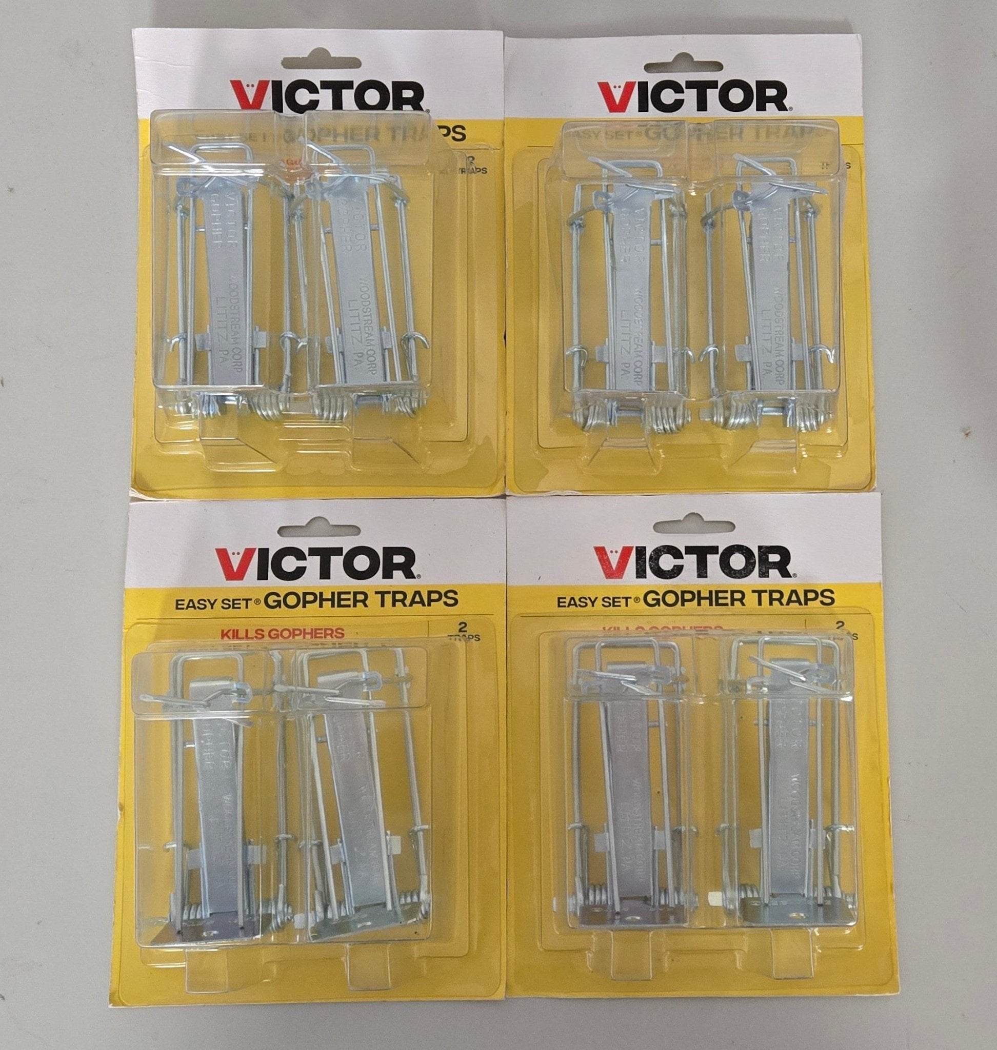 Victor Easy-Set Outdoor Gopher Trap 4 Pack Galvanized steel M0611